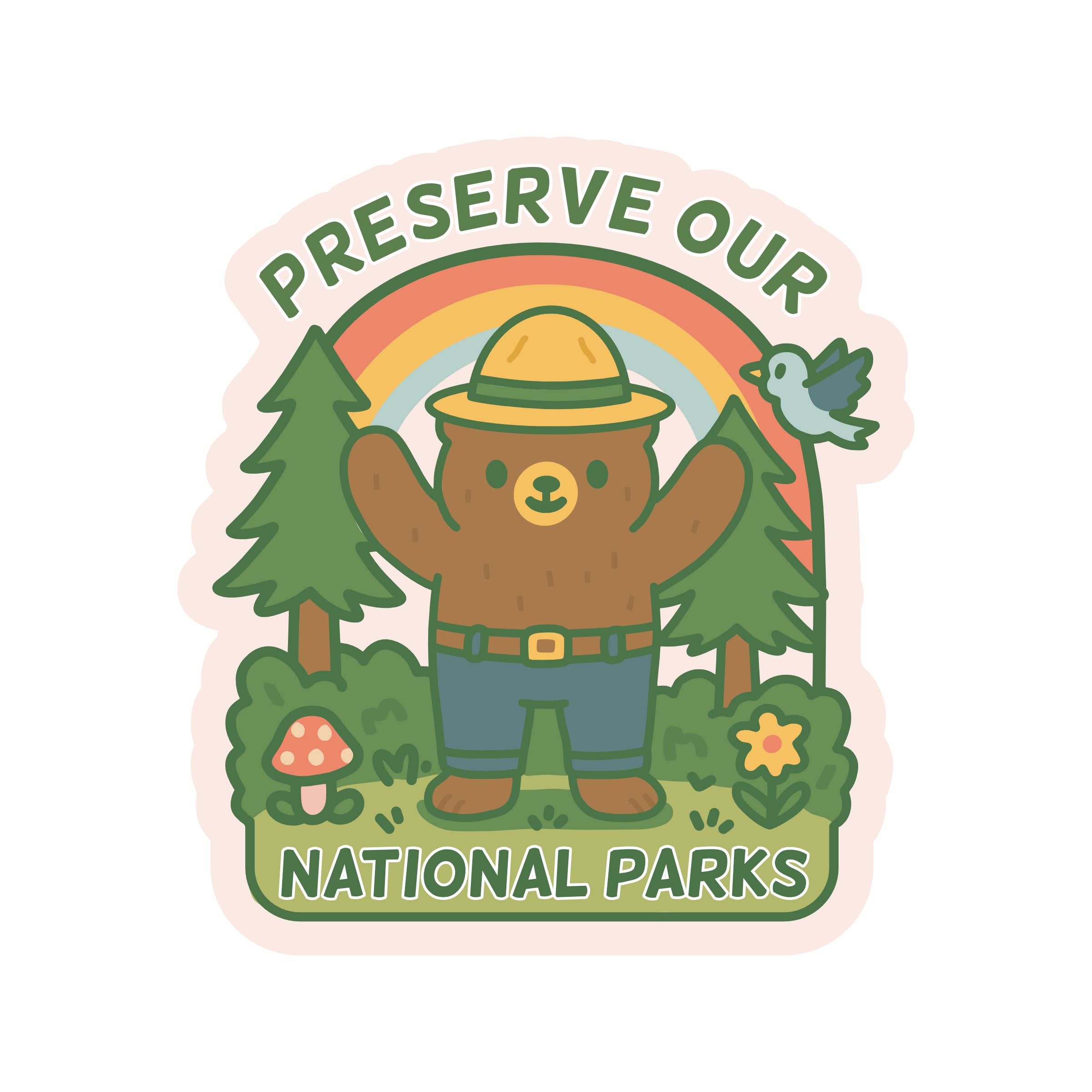 Preserve Our National Parks Sticker – Pink Moon