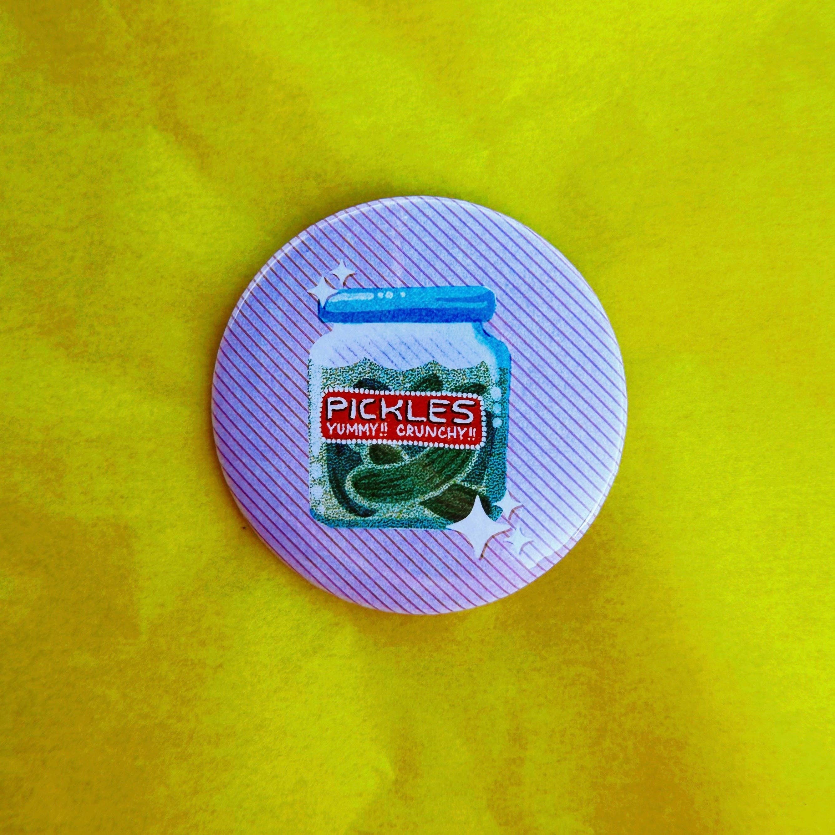 Cozy Quilt Buttons: Pickle Jar Quilt Button – Pink Moon