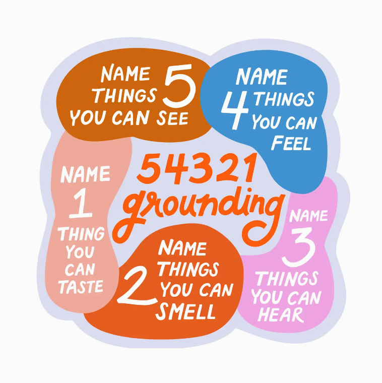 54321 Grounding Sticker – Pink Moon