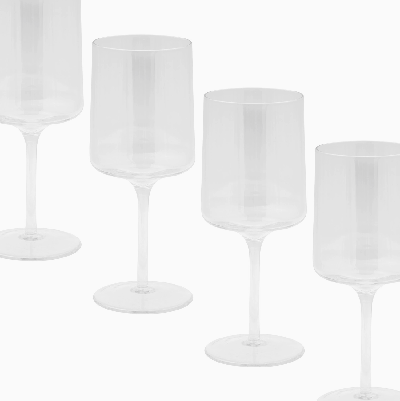 Mid-Century Wine Glass- Clear – Pink Moon